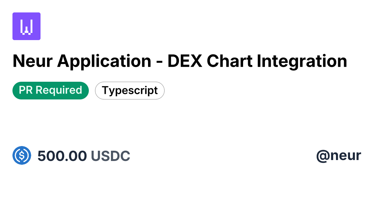 Neur Application - DEX Chart Integration by Neur | Gibwork