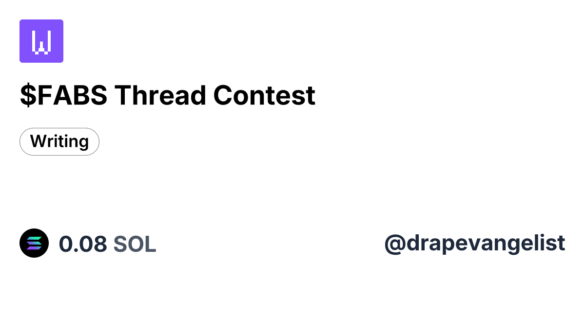 $FABS Thread Contest by Daniel | Gibwork