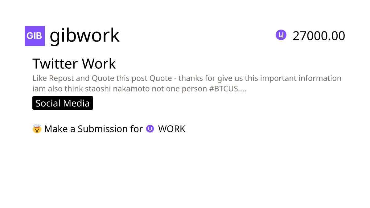 Twitter Work by Twitter | Gibwork