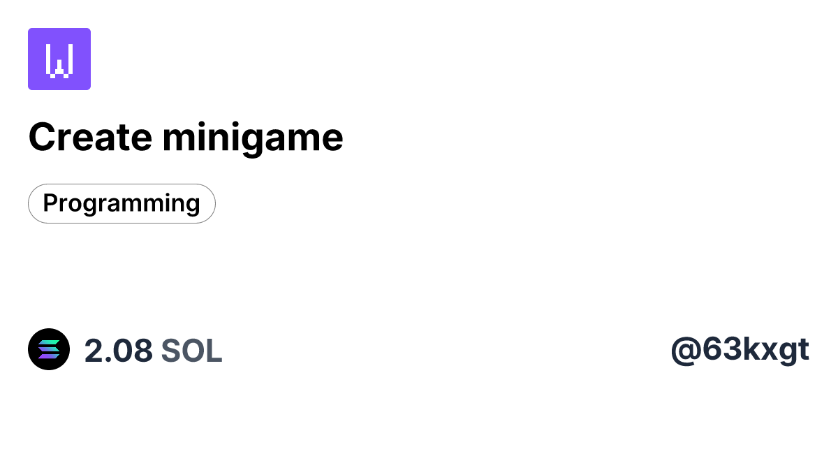 Create minigame by Bitra | Gibwork