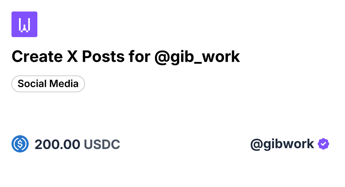 Create X Posts for @gib_work by Gibwork | Gibwork